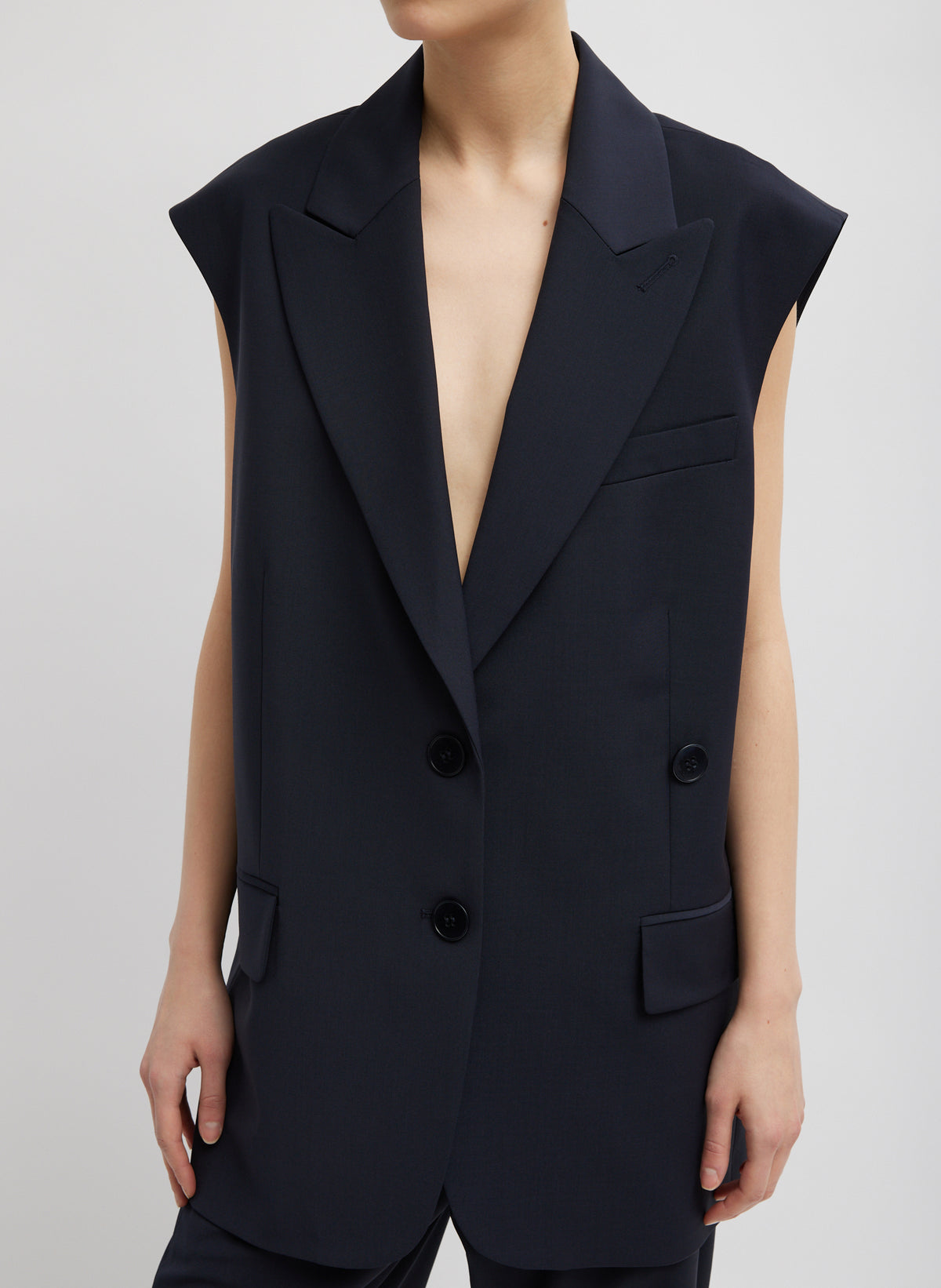 Tropical Wool Liam Vest – Tibi Official