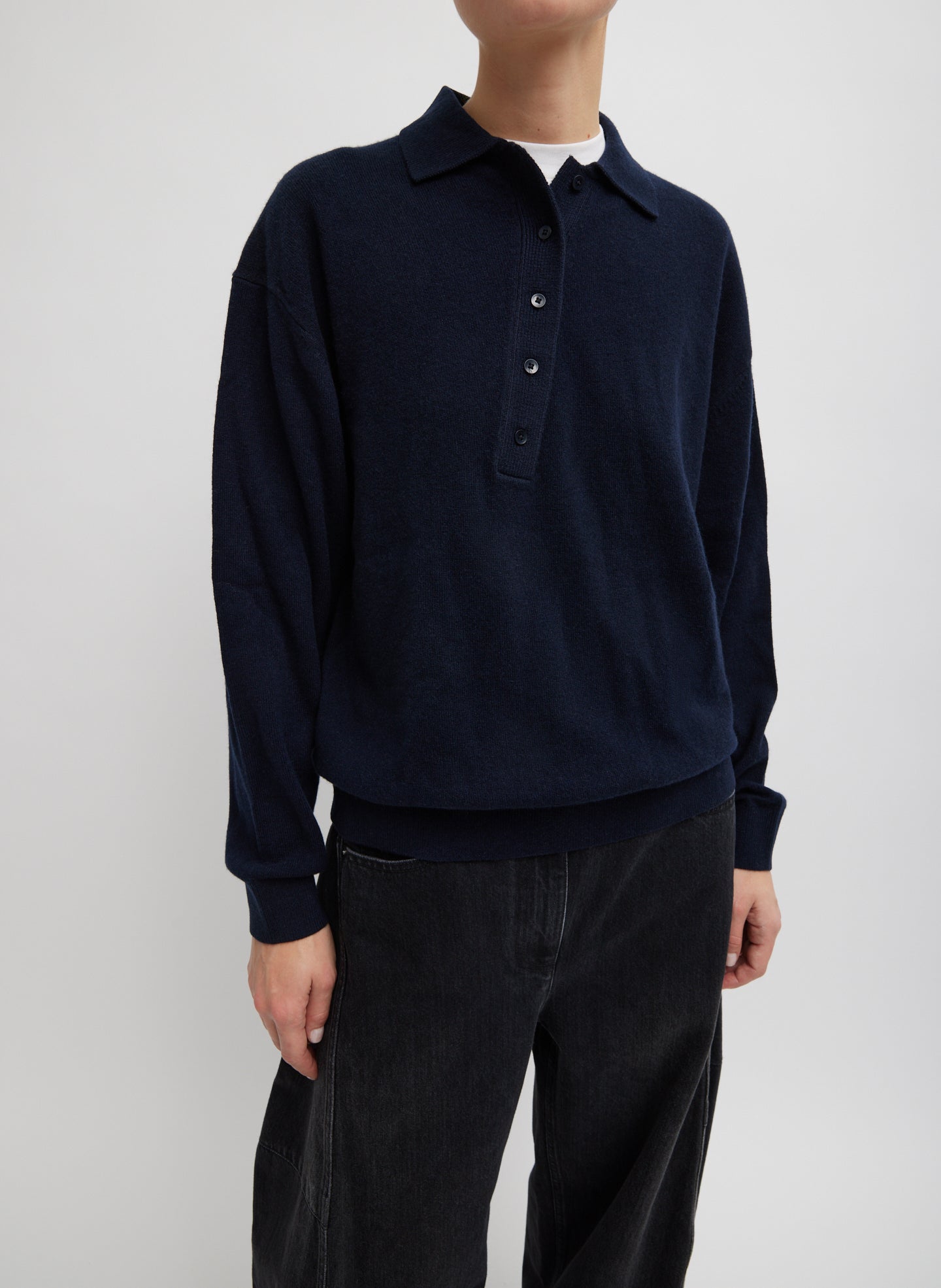 Washable Cashmere Easy Polo Sweater – Tibi Official