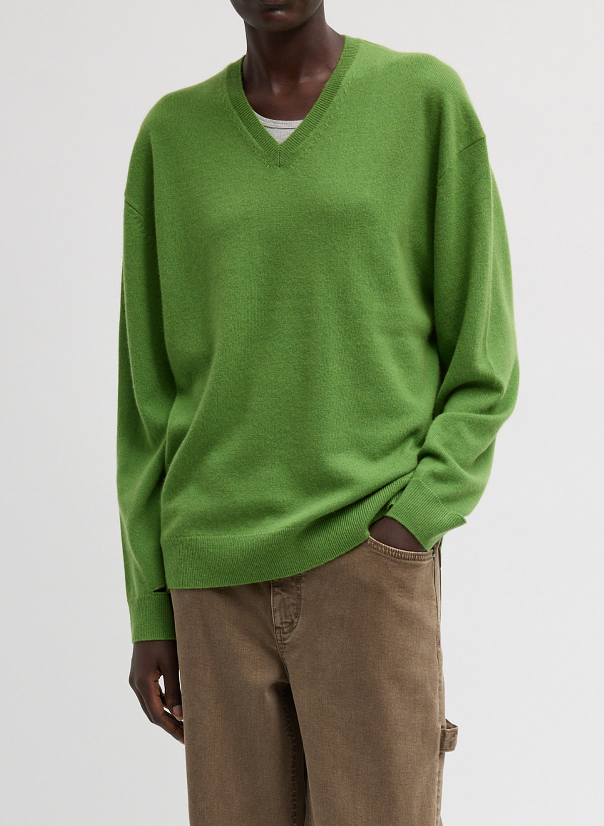 Washable Cashmere Easy V-Neck Sweater – Tibi Official