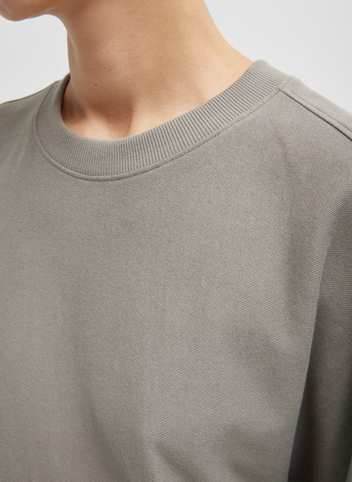 Light Weight Sweatshirting Crewneck Sweatshirt – Tibi Official