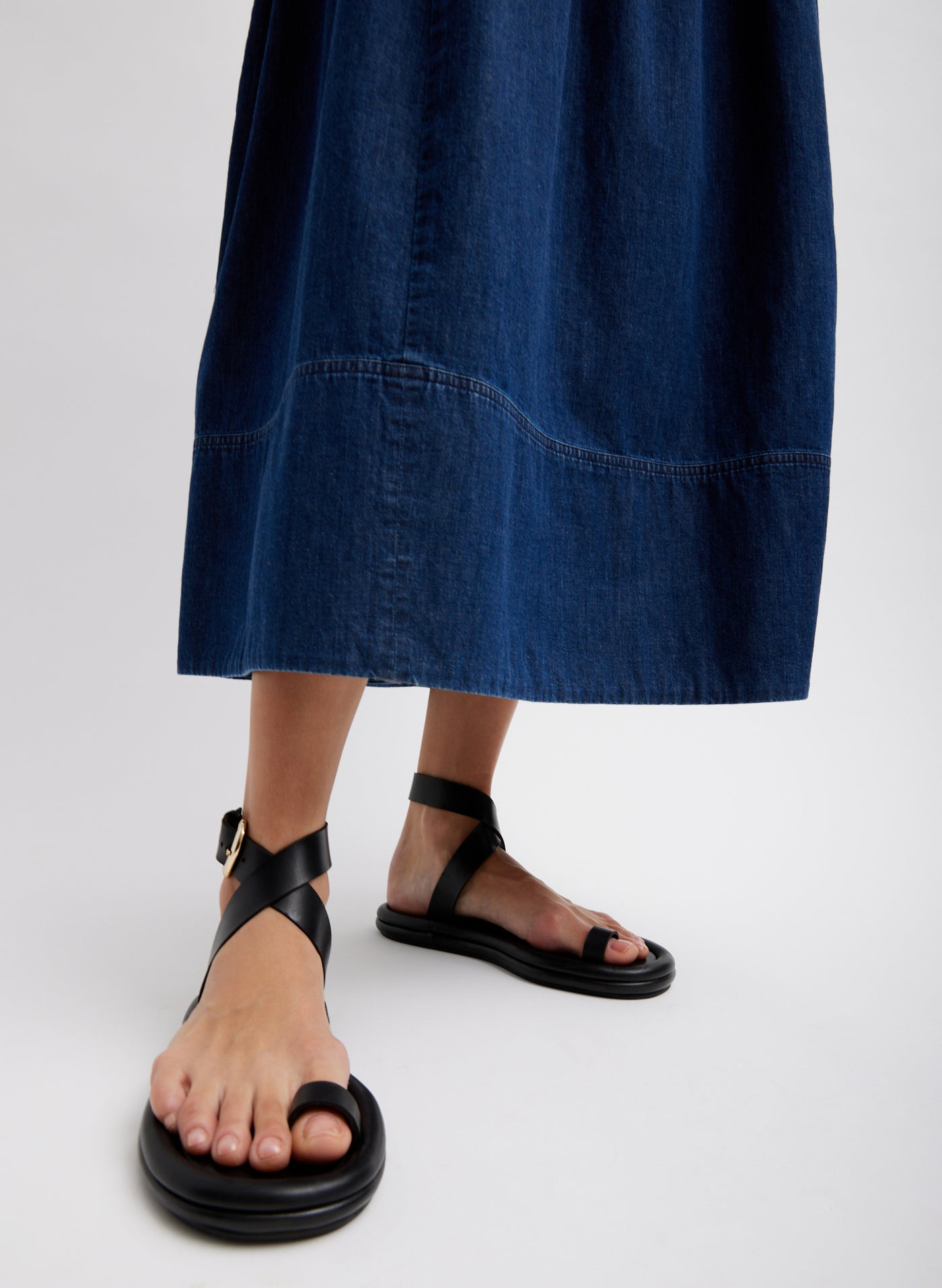 Light Weight Stone Wash Sculpted Dress – Tibi Official