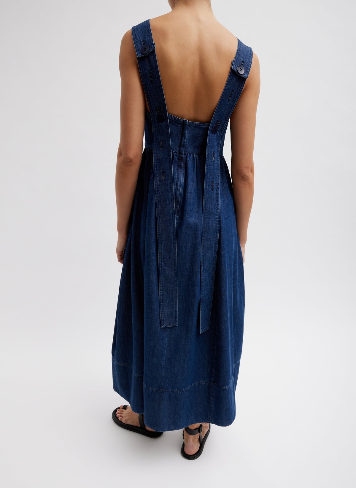 Light Weight Stone Wash Sculpted Dress – Tibi Official