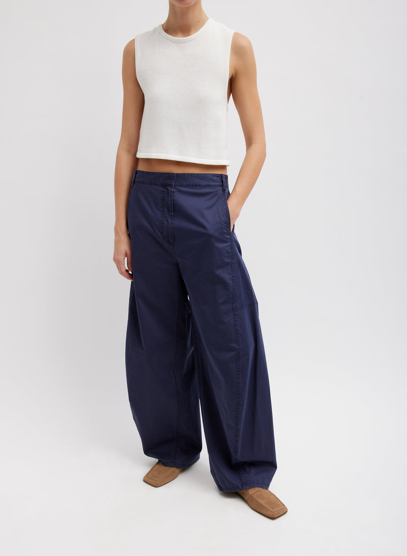 Cotton Criss Cross Cropped Sleeveless Sweater – Tibi Official