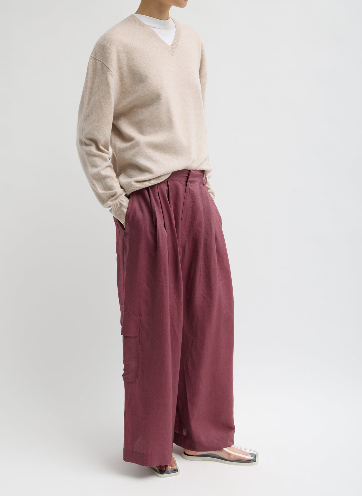 Silk Voile Cargo Triple Pleat Pant – Tibi Official