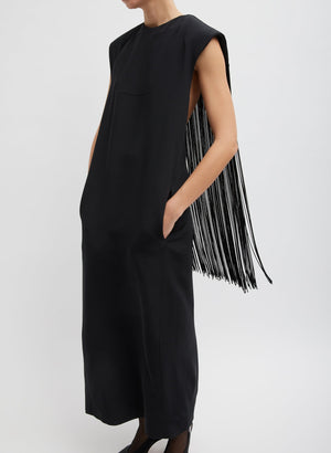 4-Ply Silk Fringed Dress – Tibi Official