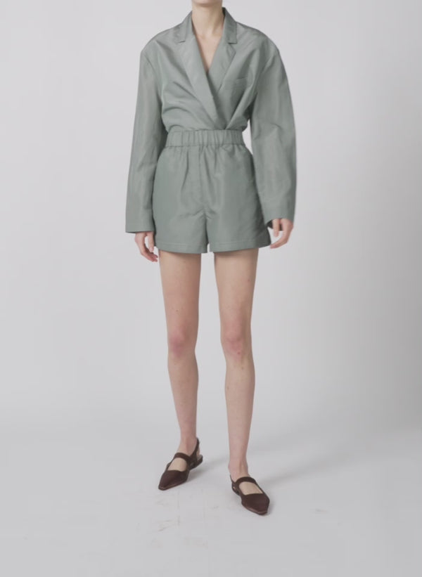 Silk Nylon Pull On Shorts – Tibi Official
