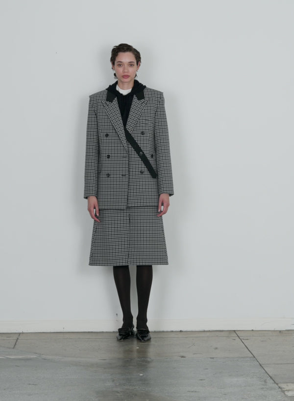 Double Faced Menswear Check Double Breasted Blazer – Tibi Official