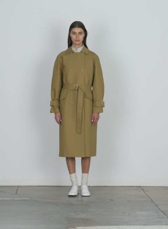 Sculpted Cotton Trench – Tibi Official