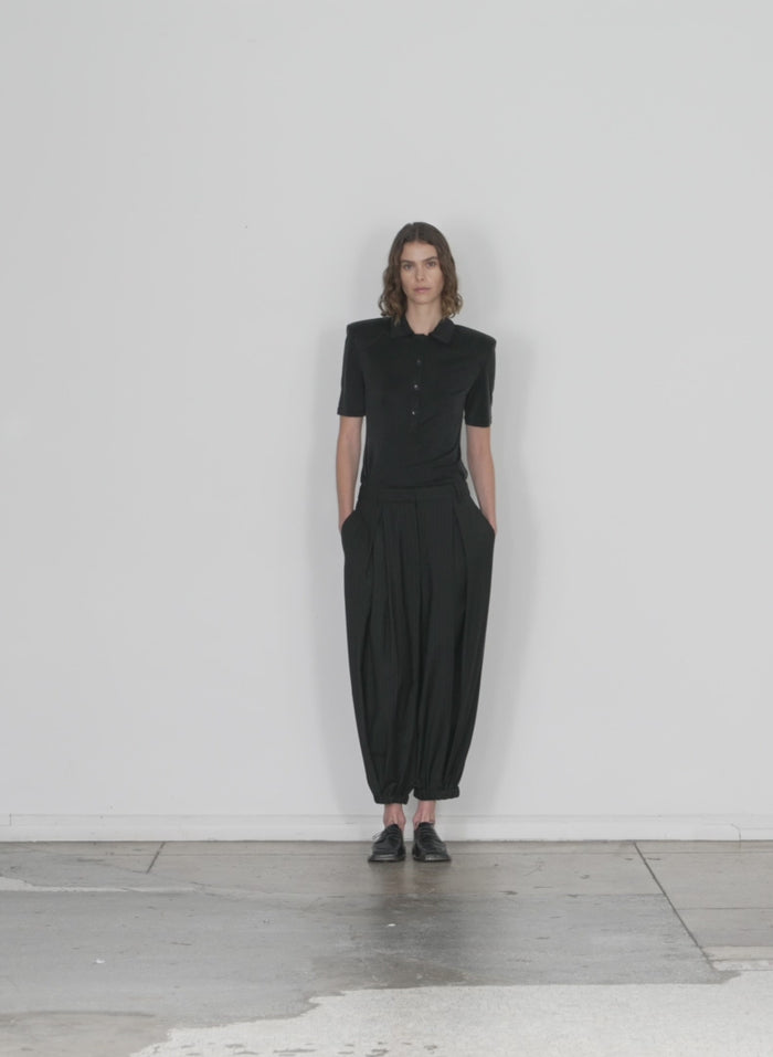 Dominic Pinstripe Eden Pleated Balloon Pant – Tibi Official