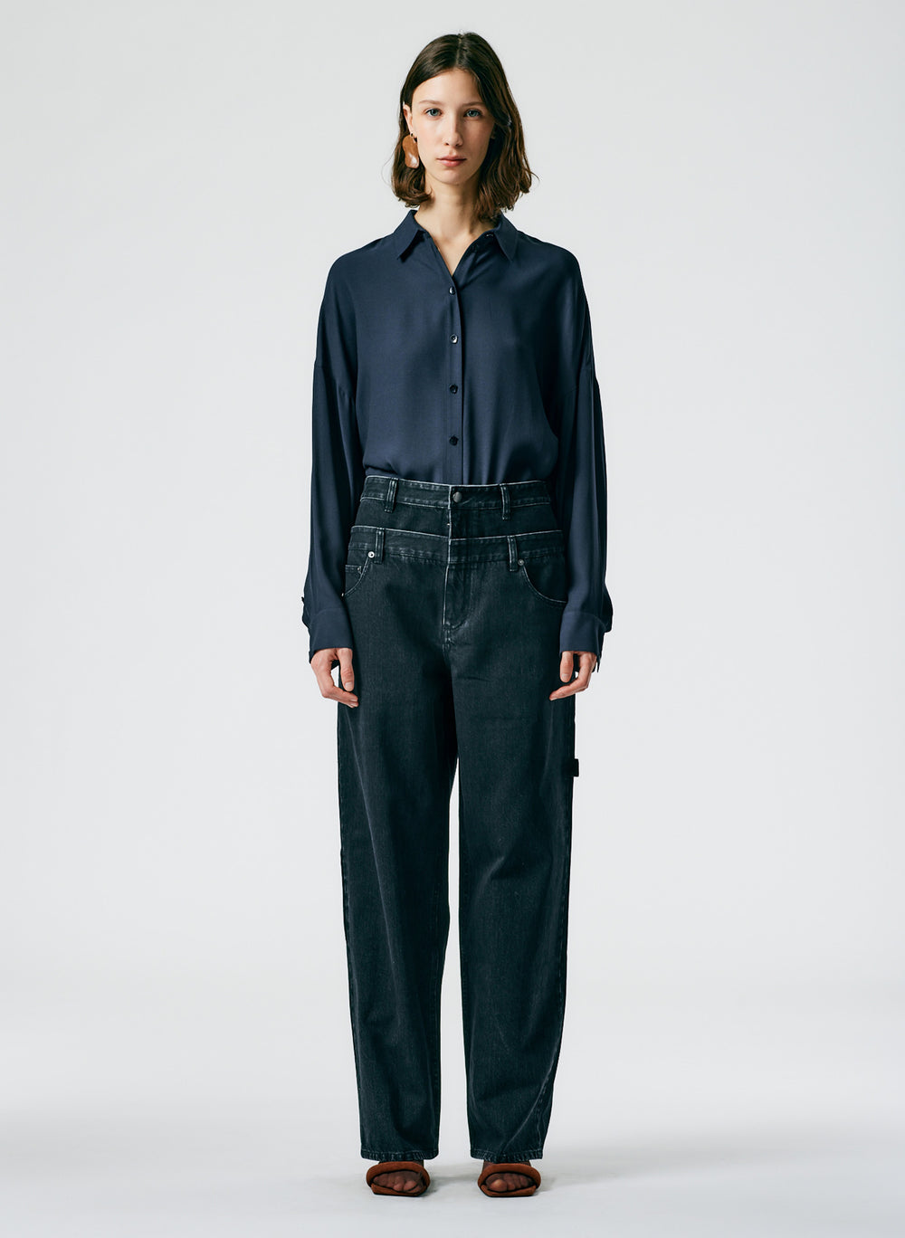 Double Waisted Black Denim Sam Jean – Tibi Official