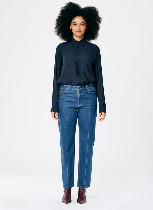 Medium Stone Wash Denim Elfie Jean – Tibi Official