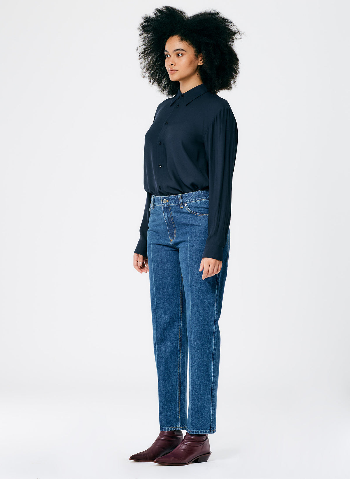 Medium Stone Wash Denim Elfie Jean – Tibi Official