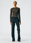 Tropical Wool Elfie Trouser with Slits - Regular – Tibi Official