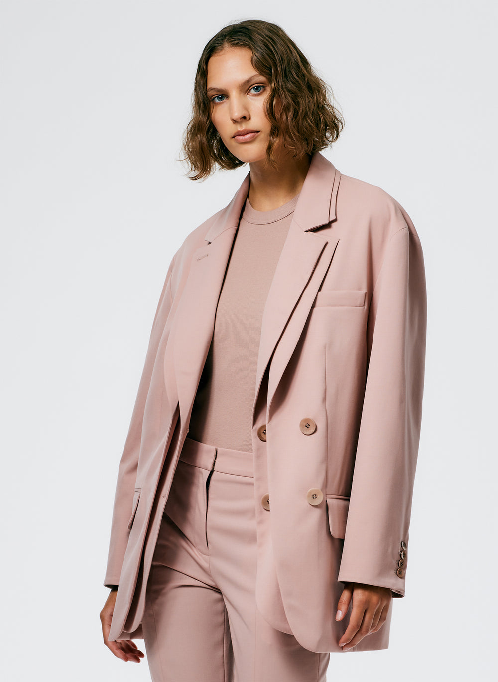 Cassius Suiting Double Layer Liam Blazer – Tibi Official