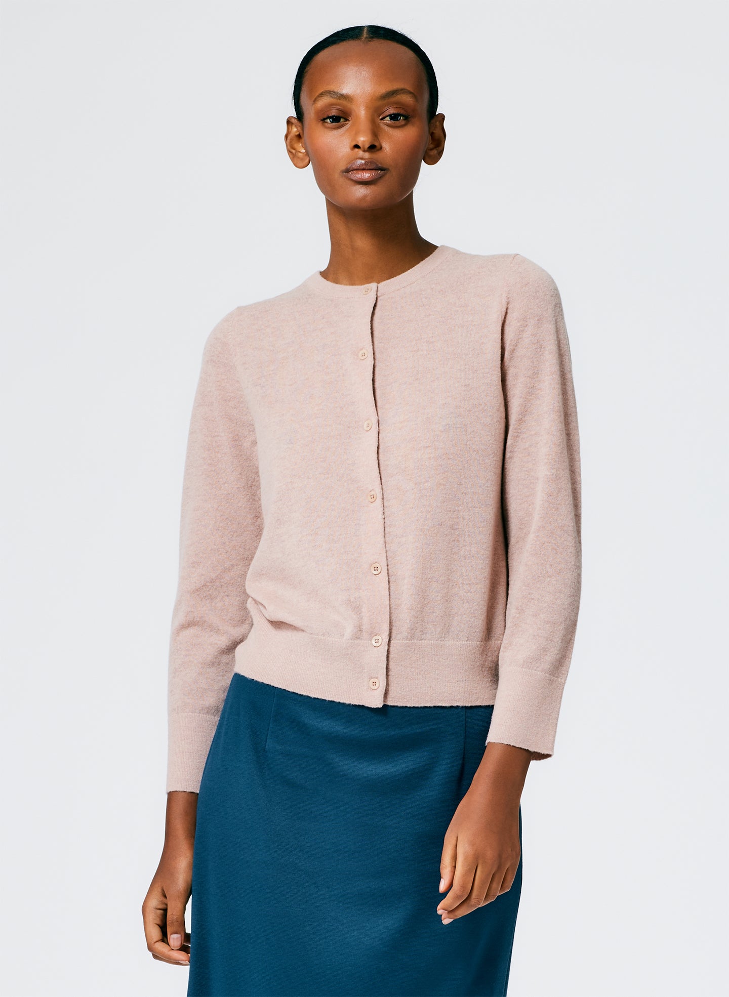 Skinlike Mercerized Wool Shrunken Cardigan – Tibi Official