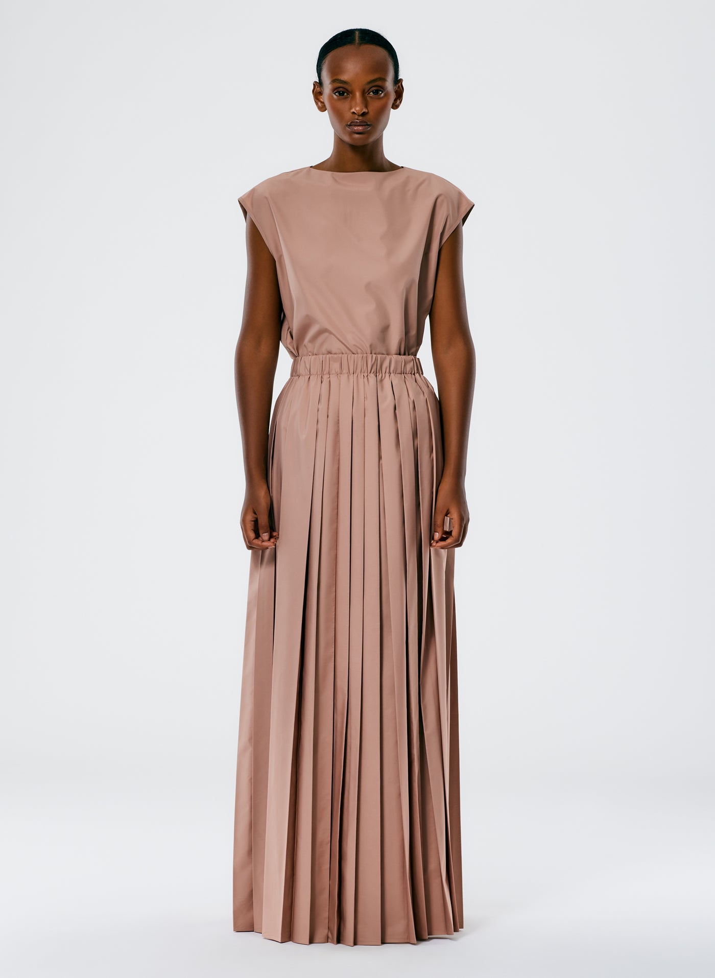 Italian Sporty Nylon Pleated Pull On Maxi Skirt – Tibi Official