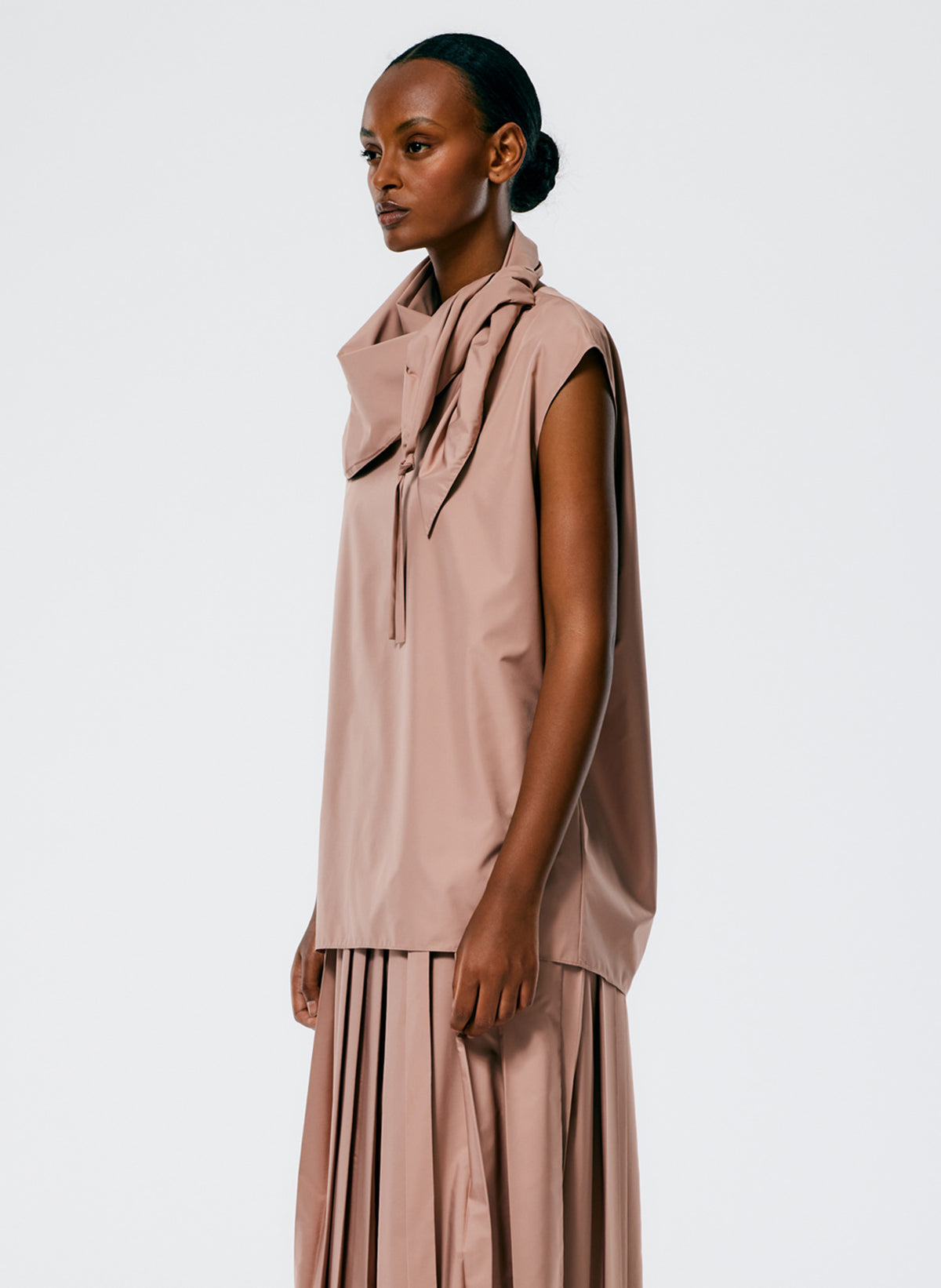 Italian Sporty Nylon Sleeveless Cocoon Top – Tibi Official