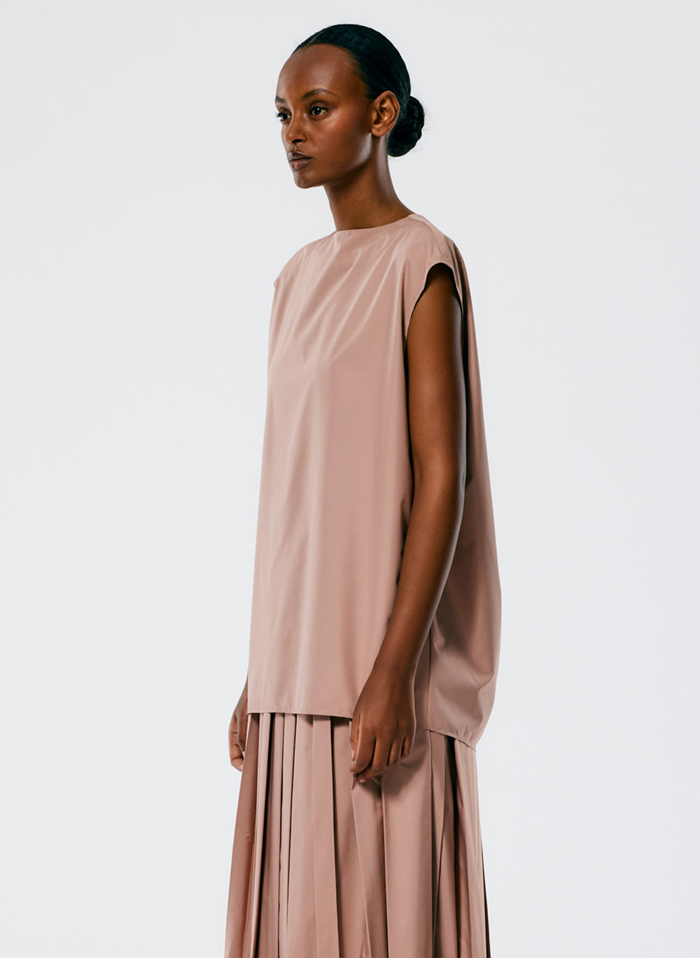 Italian Sporty Nylon Sleeveless Cocoon Top – Tibi Official