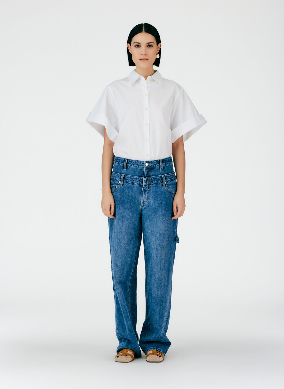 Classic Wash Double Waisted Sam Jean – Tibi Official