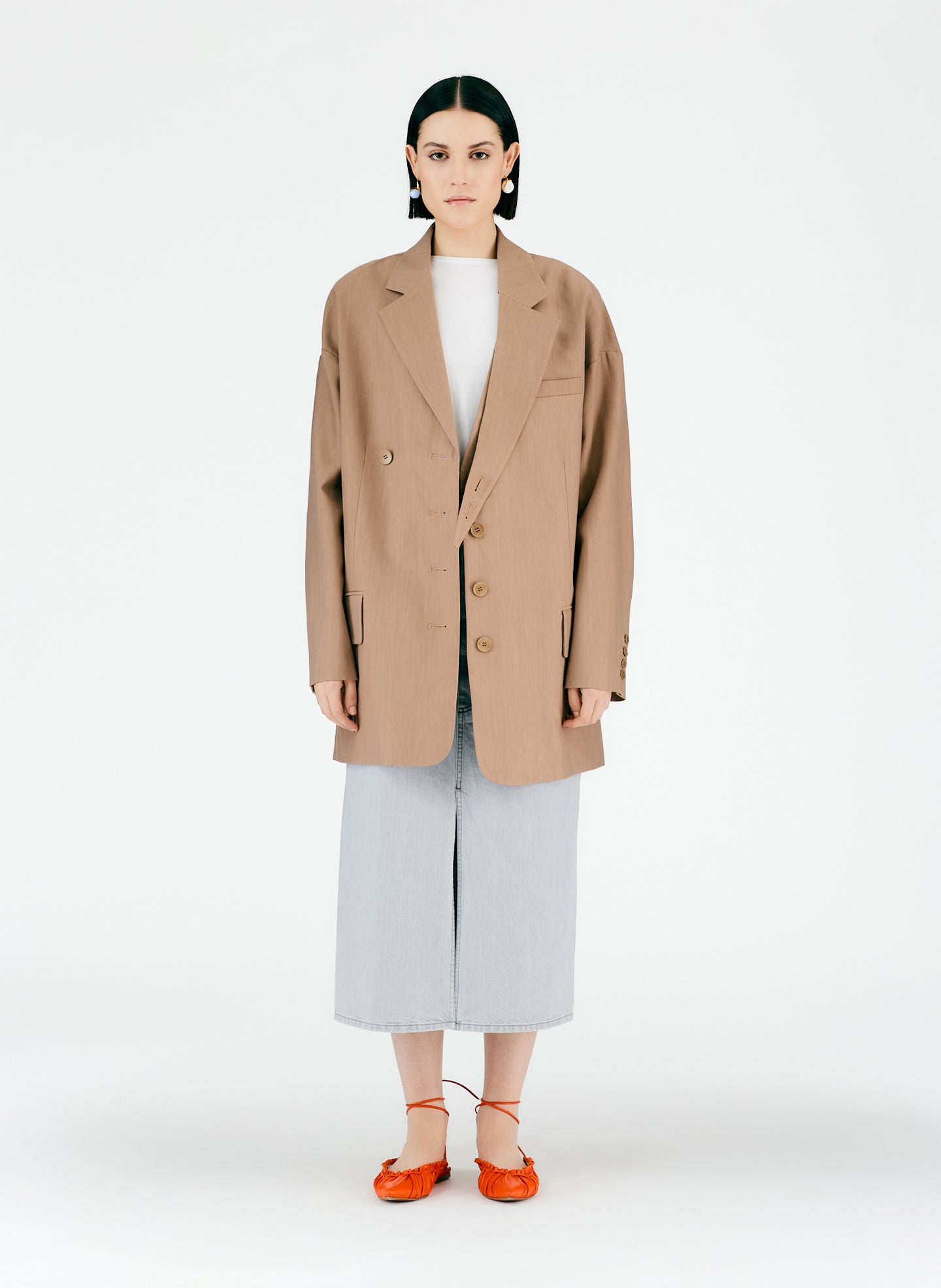 Linen Viscose Car Coat – Tibi Official