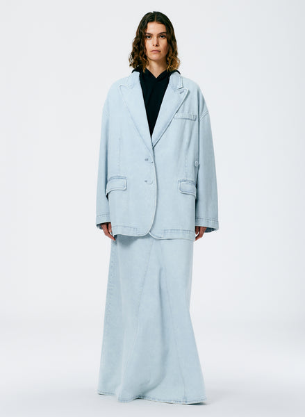 Bleached Denim Liam Blazer – Tibi Official