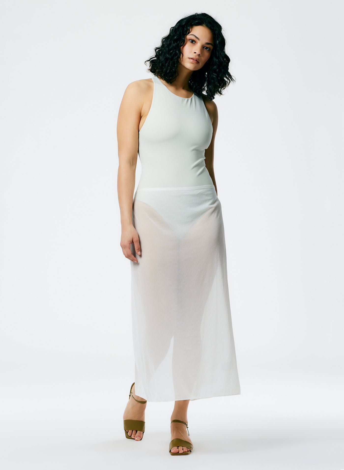 Sheer Gauze Maxi Pencil Skirt – Tibi Official