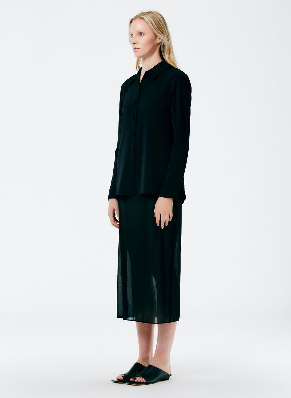 Sheer Gauze Maxi Pencil Skirt – Tibi Official