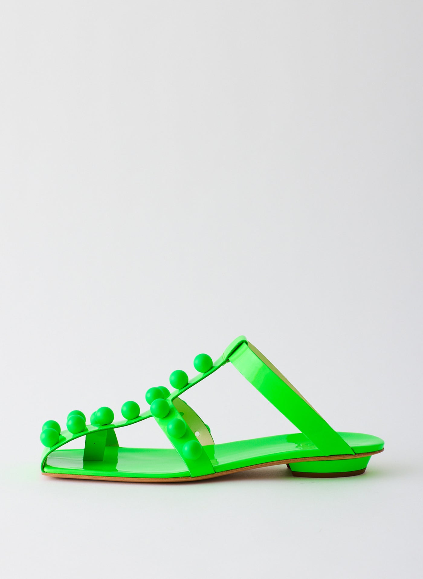 Dex Studded Neon Patent Sandal – Tibi Official