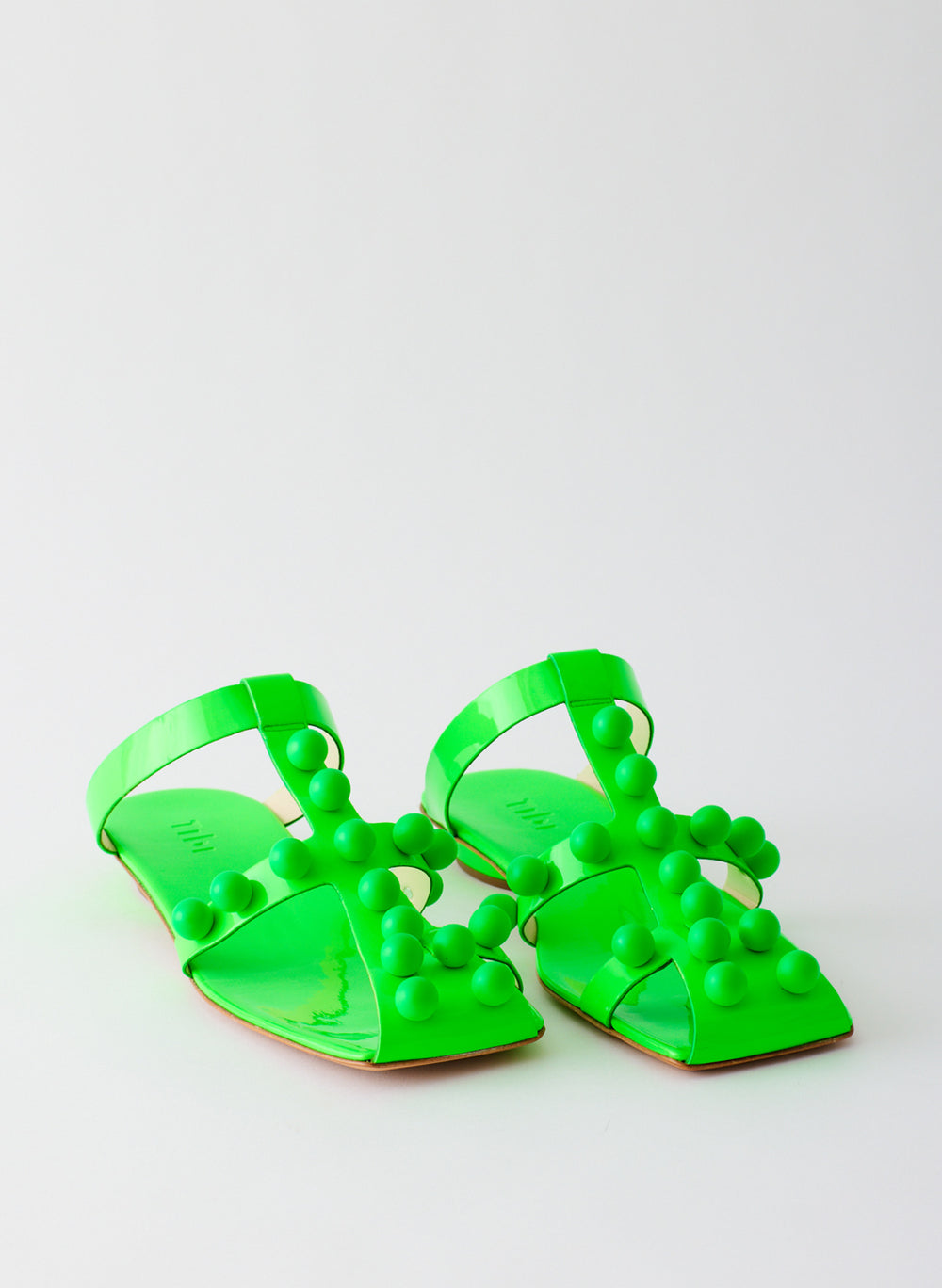 Dex Studded Neon Patent Sandal – Tibi Official