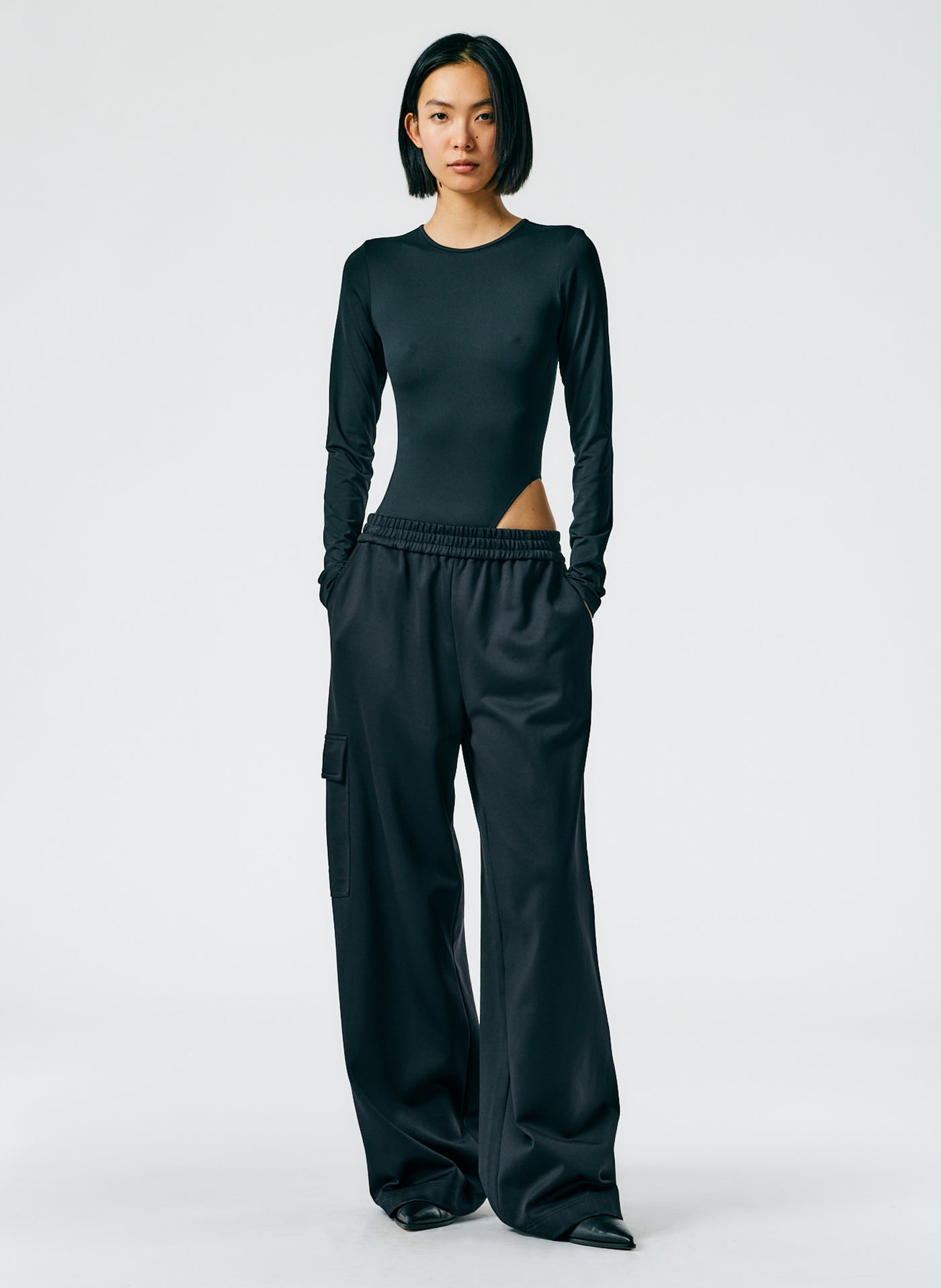 Active Knit Wide Leg Pull On Pant – Tibi Official