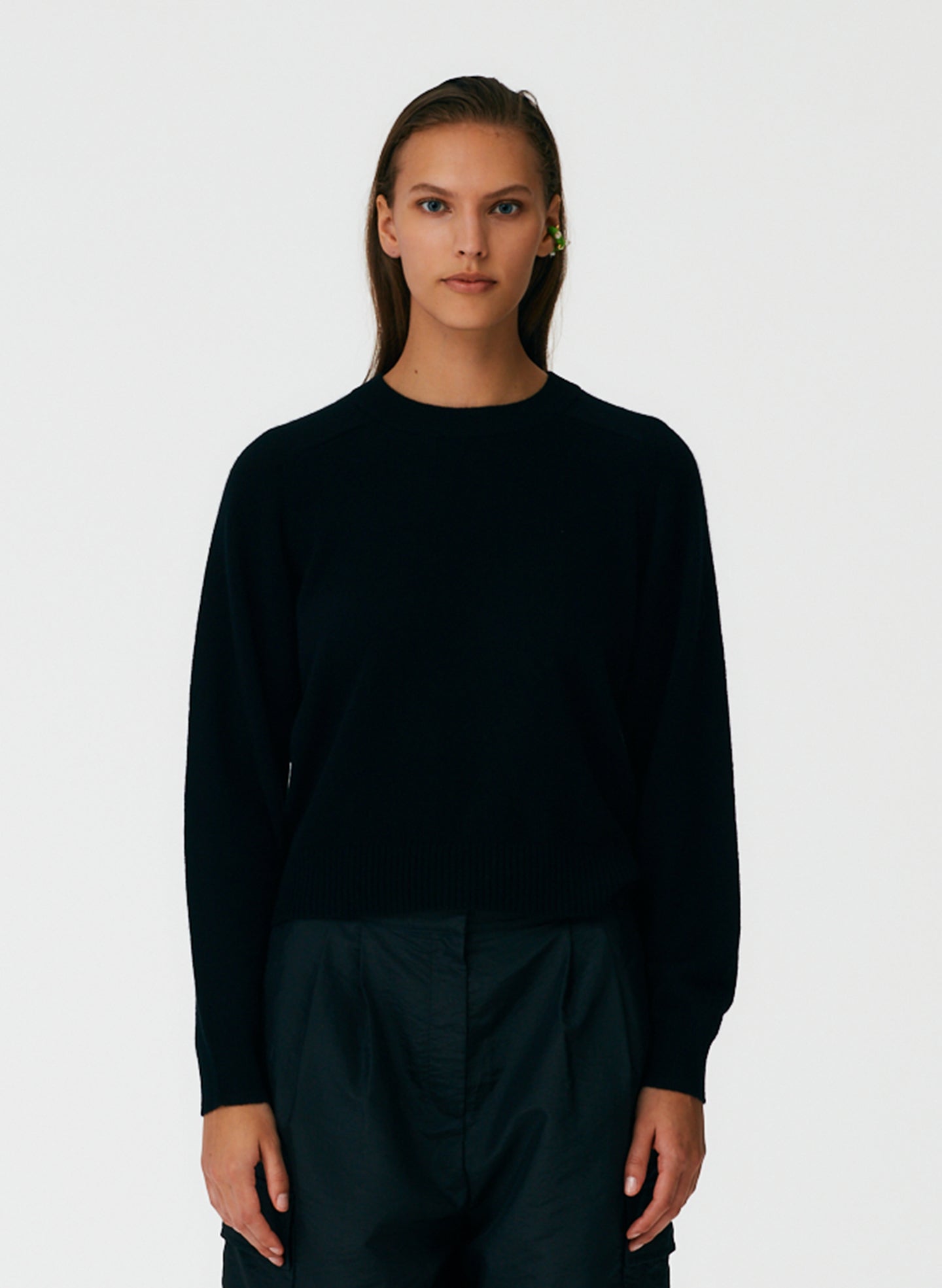 Feather Weight Cashmere Open Sleeve Cocoon Sweater – Tibi Official