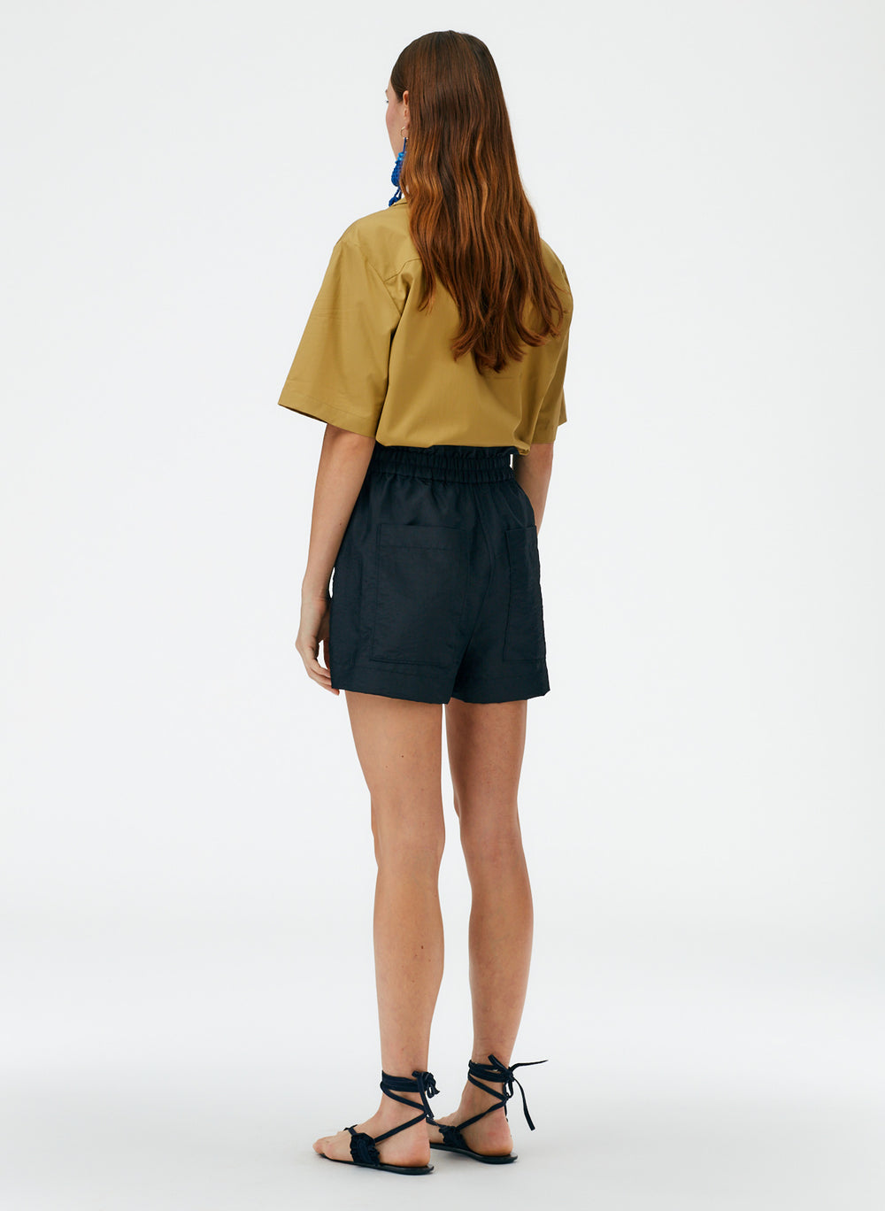 Crispy Nylon Easy Pull On Shorts – Tibi Official