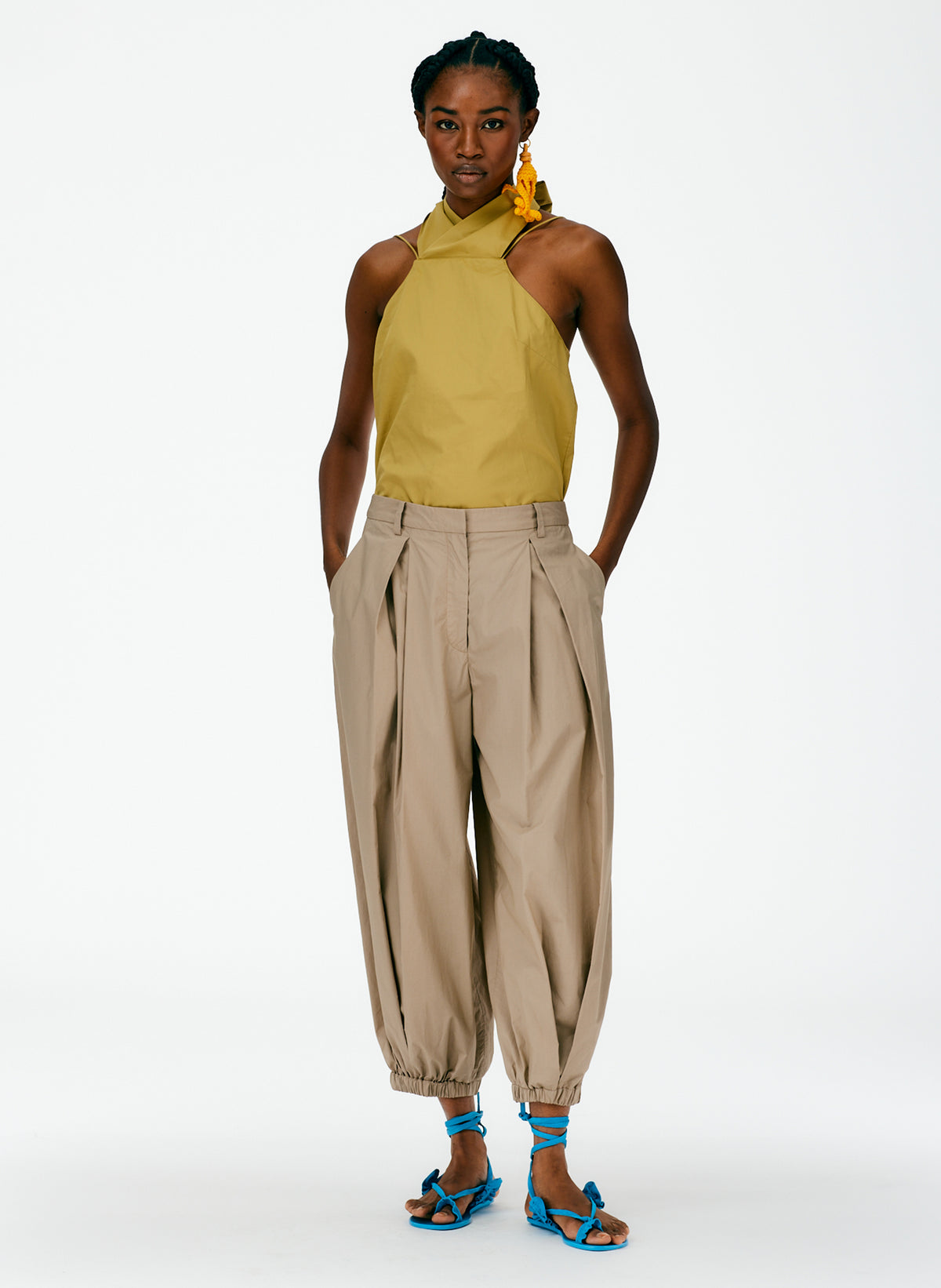 Vintage Cotton Pleated Balloon Pant – Tibi Official