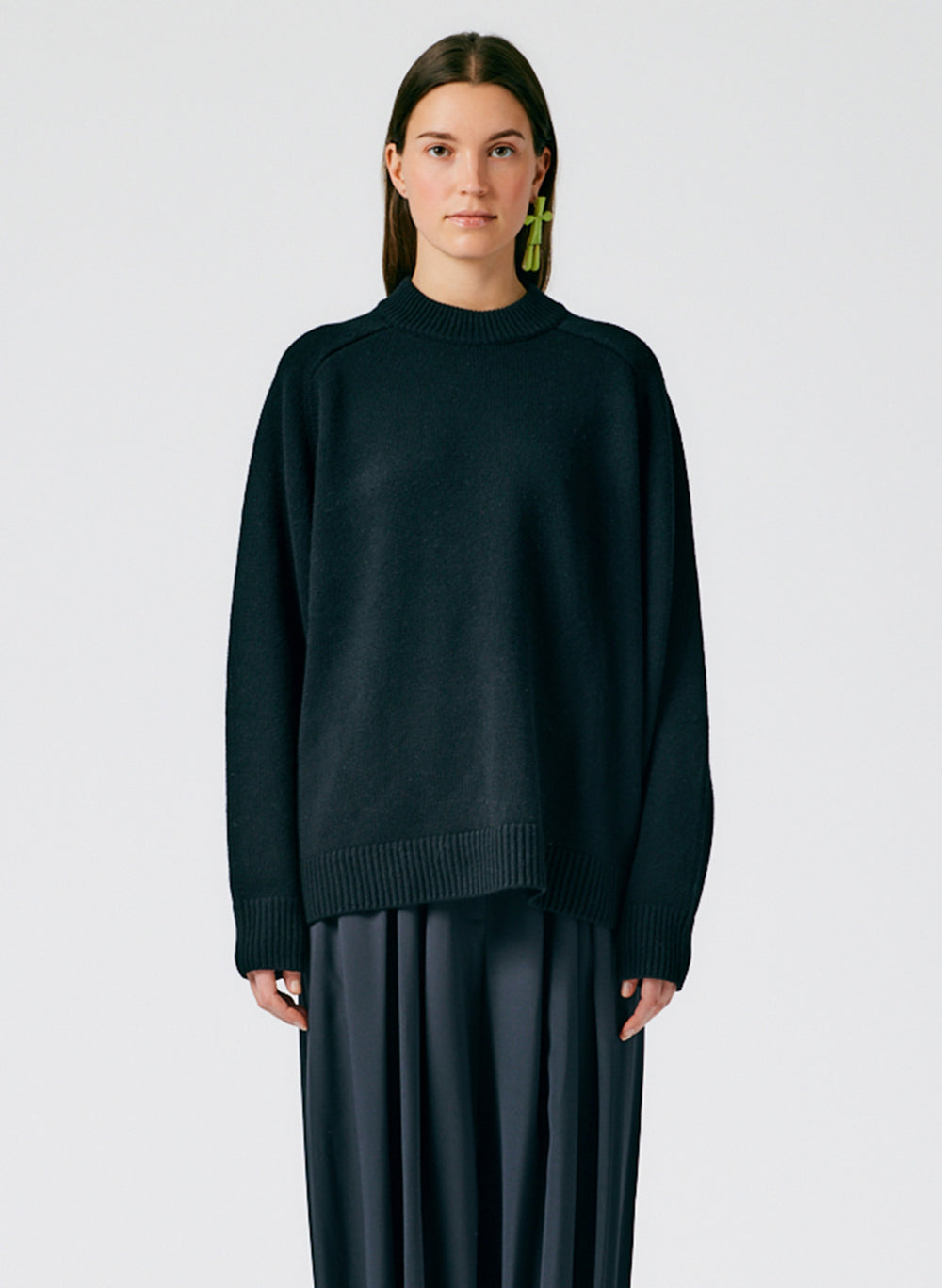 Cashmere Sweater Crewneck Oversized Pullover – Tibi Official