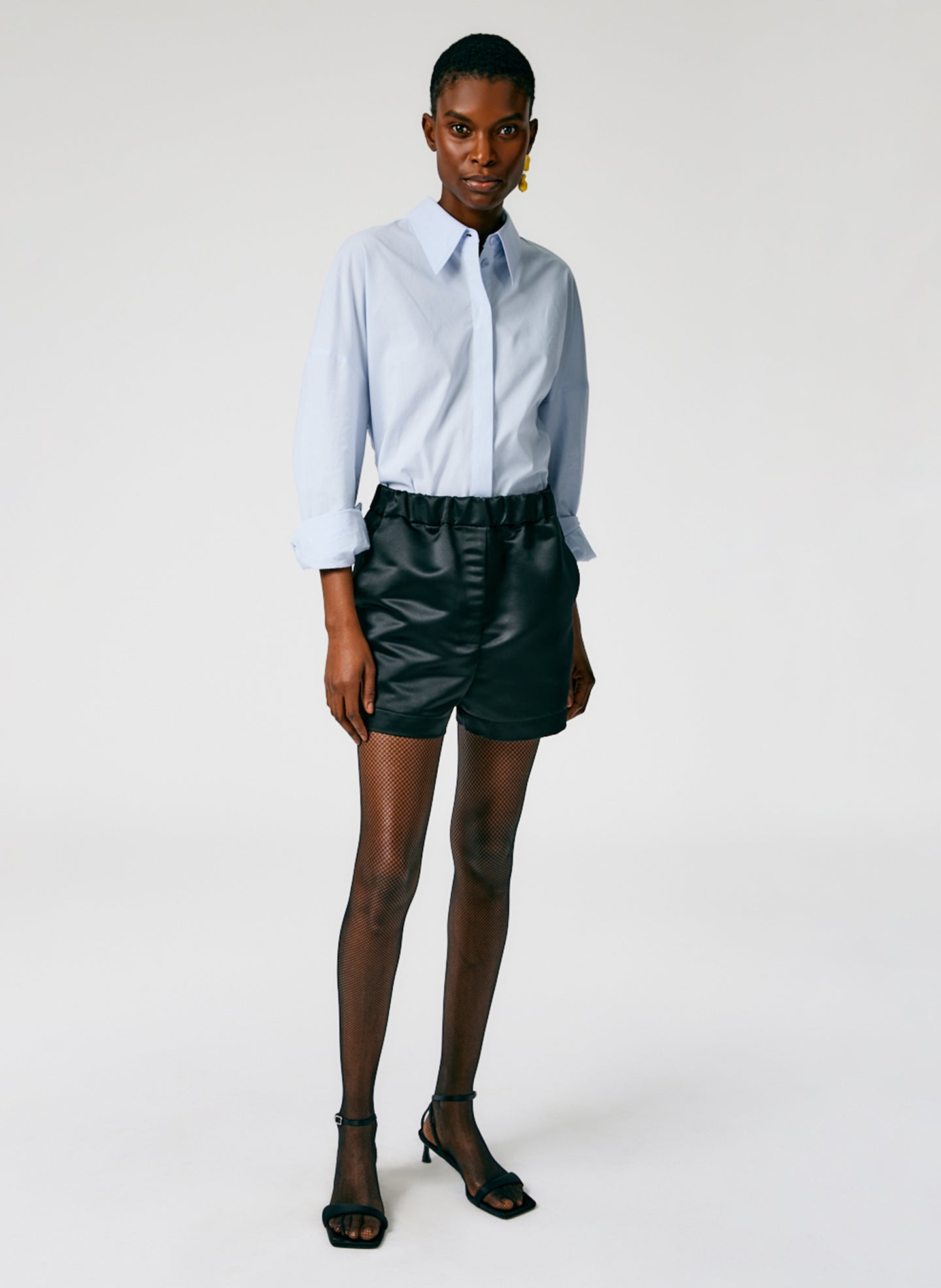 Satin Pull On Shorts – Tibi Official