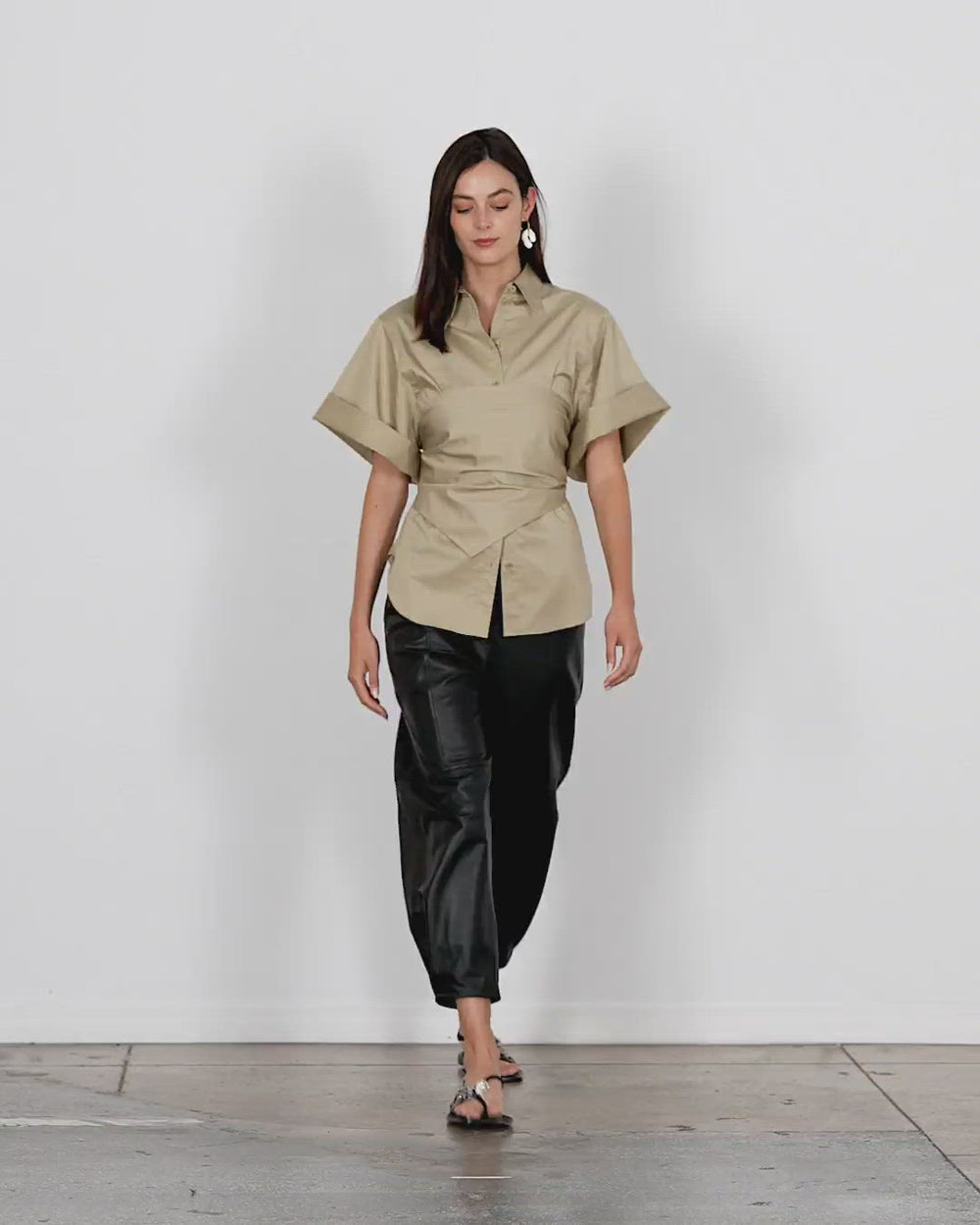 Leather Sculpted Pant – Tibi Official
